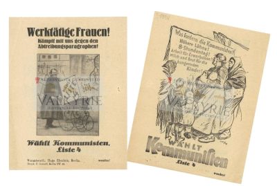 Lot 110 - German Communist Party KPD Propaganda Leaflet "Working Women ...