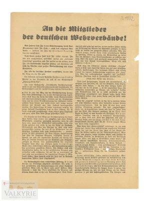Lot 457 - Pro Hitler Nazi Propaganda Leaflet for German Military ...