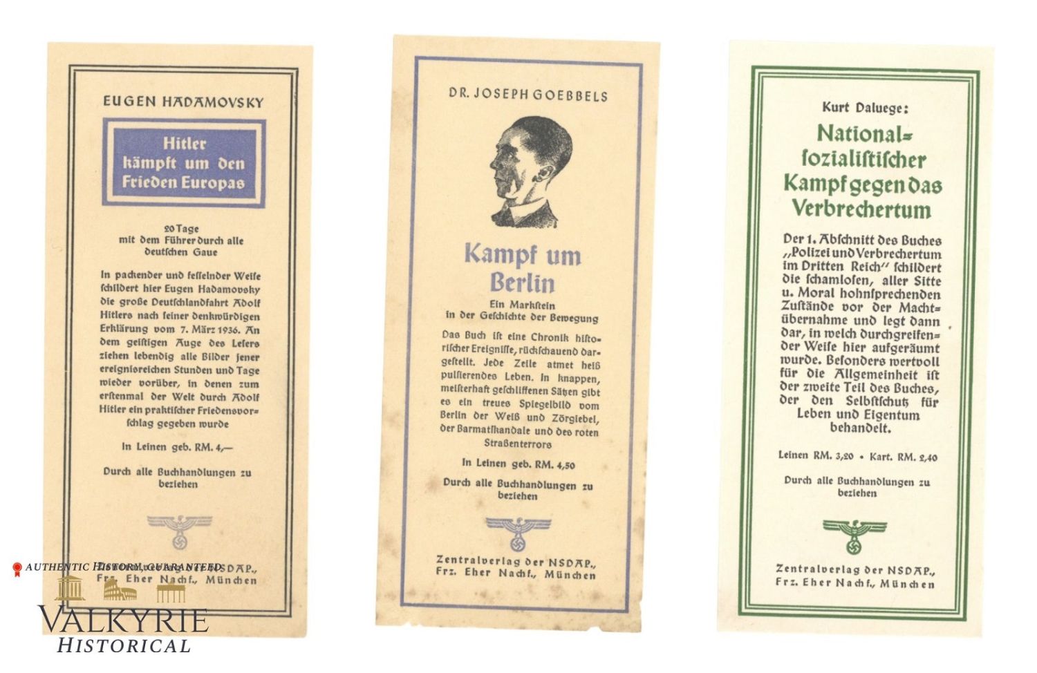 Lot 287 – 3 Different Advertisement Leaflets of Books Written by ...
