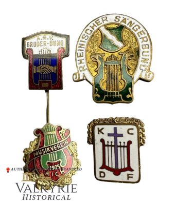 Lot 938 - 4 Badges and Lapel Pins of Different German Musical and ...