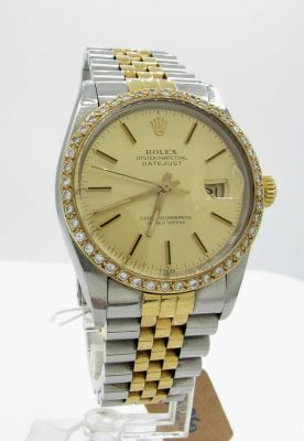 Lot 556 - Rolex Datejust Diamond Bezel Wristwatch • Wickliff Auctioneers