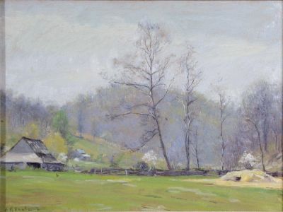 Lot 662 - Adolph R Shulz 12x16 O/B Spring on the Farm • Wickliff ...