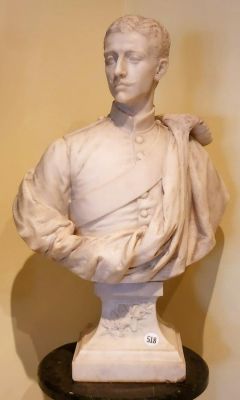 Lot 518 - Carrera Marble bust of Lord Nelson (?), by D'Epinay ...