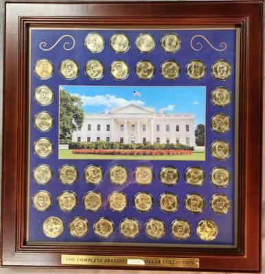 Lot 895 - Danbury Mint Framed Presidential Dollar Collection • Wickliff ...
