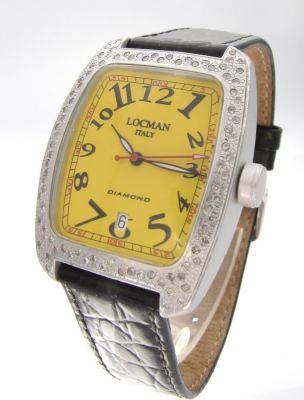 Lot 778 - Locman of Italy Diamond Bezel Watch • Wickliff Auctioneers