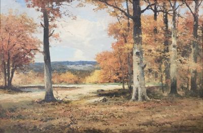 Lot 873 - Robert Wood 24x36 O/C "October Morn" • Wickliff Auctioneers