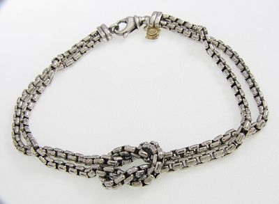 Lot 552 - David Yurman Sterling Infinity Knot Bracelet • Wickliff ...