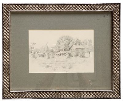 Lot 670 - Ada Shulz 6x9 Graphite Brown County Home • Wickliff Auctioneers