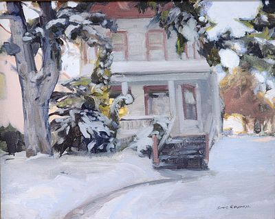 Lot 866 - Steve Gerhartz 16x20 O/C "10th Avenue" • Wickliff Auctioneers