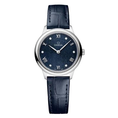 Lot 7 - New Omega Ladies De Ville, Blue Diamond Dial • Wickliff Auctioneers