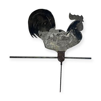 Lot 184 - Sheet Metal Weather Vane of Chicken | Ziebarth's Auctions
